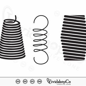 Coiled Spring SVG, Coiled Svg, Springs Svg, Metal Spring Svg, Clipart ...