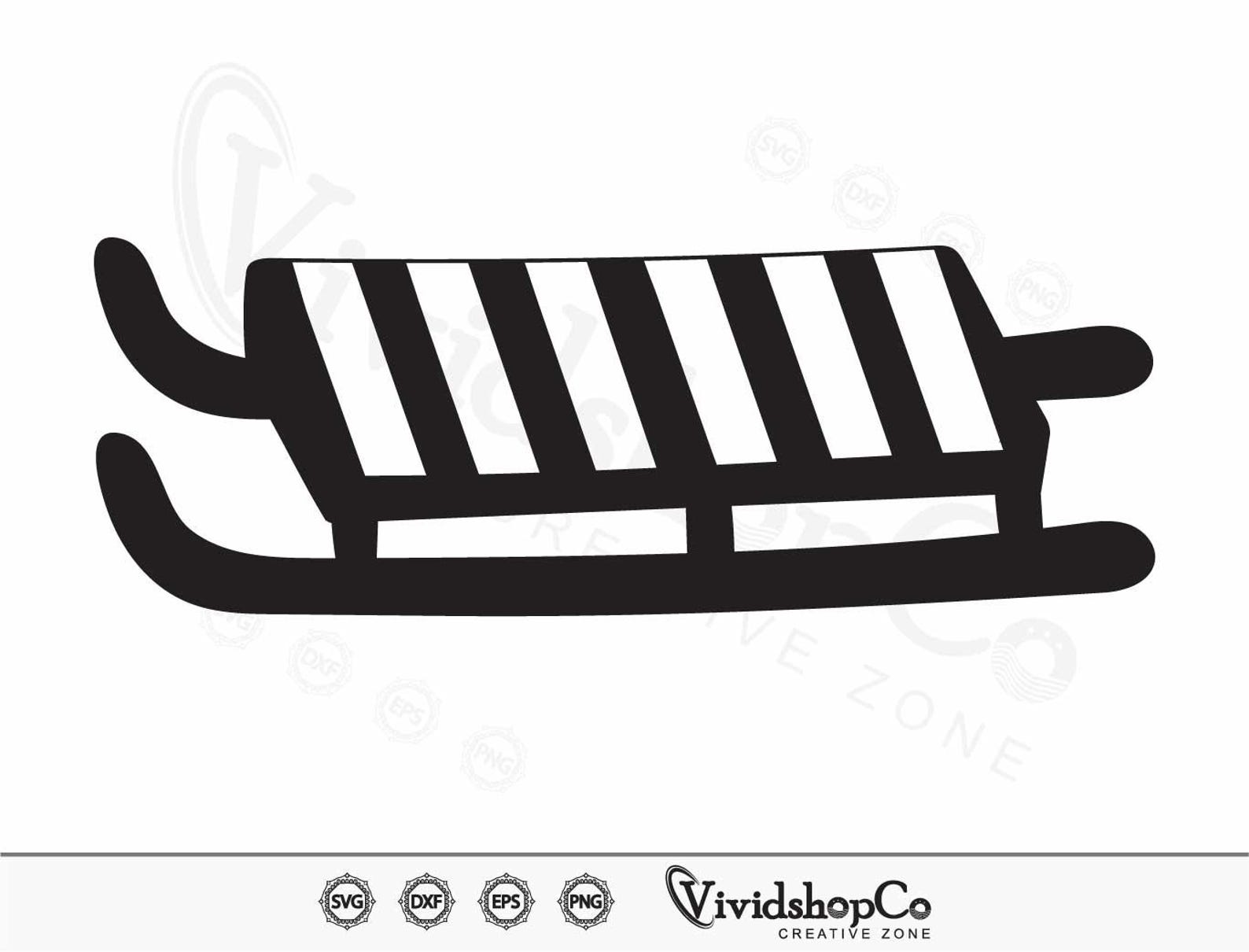 Wooden Sled SVG, Sled Svg, Sleigh Sled Svg, Snow Sled Svg, Clipart, Cut ...