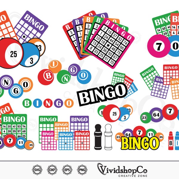 Bingo Cards Svg - Etsy