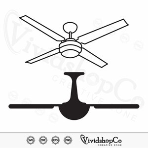 Ceiling Fan SVG, Ceiling Svg, Fan Svg, Ceiling Fan Outline, Clipart ...