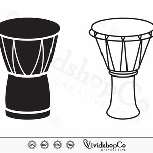 African Drum SVG, Tribal Drum Svg, Music Icon, Djemble Svg, Cut File ...