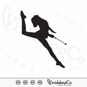 Baton Twirler SVG Baton Twirling, Baton Dancing Girl, Baton Svg ...