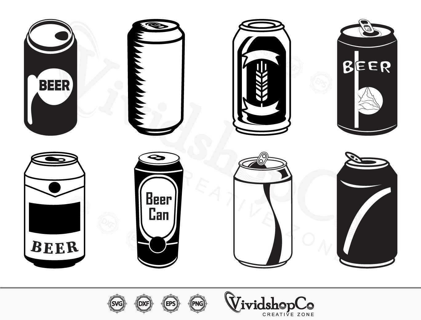 Beer Can SVG, Soda Can Svg, Aluminum Can Svg, Clipart, Cut Files for ...