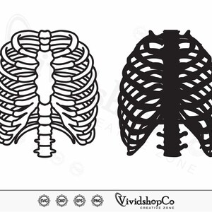 Rib Cage SVG, Skeleton Rib Cage Svg, Skeleton Svg, Human Ribs Svg ...