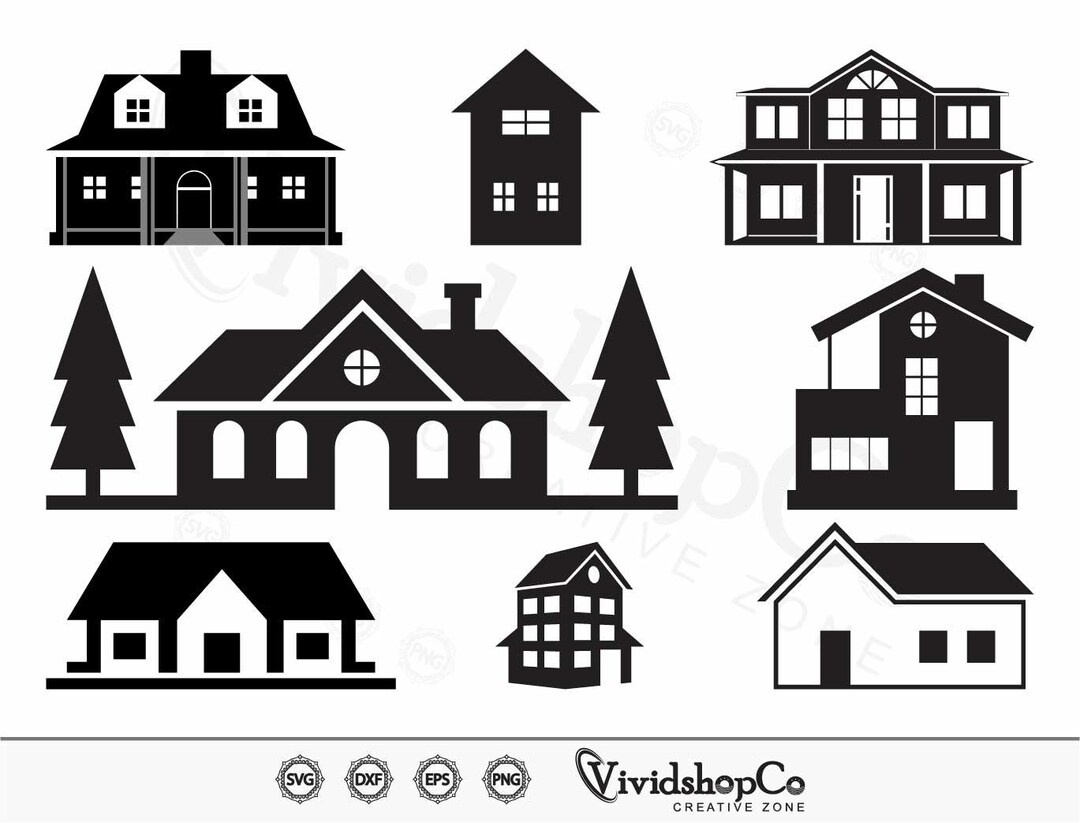 House Svg, Home Svg, House Clipart, House Cut Files for Silhouette ...