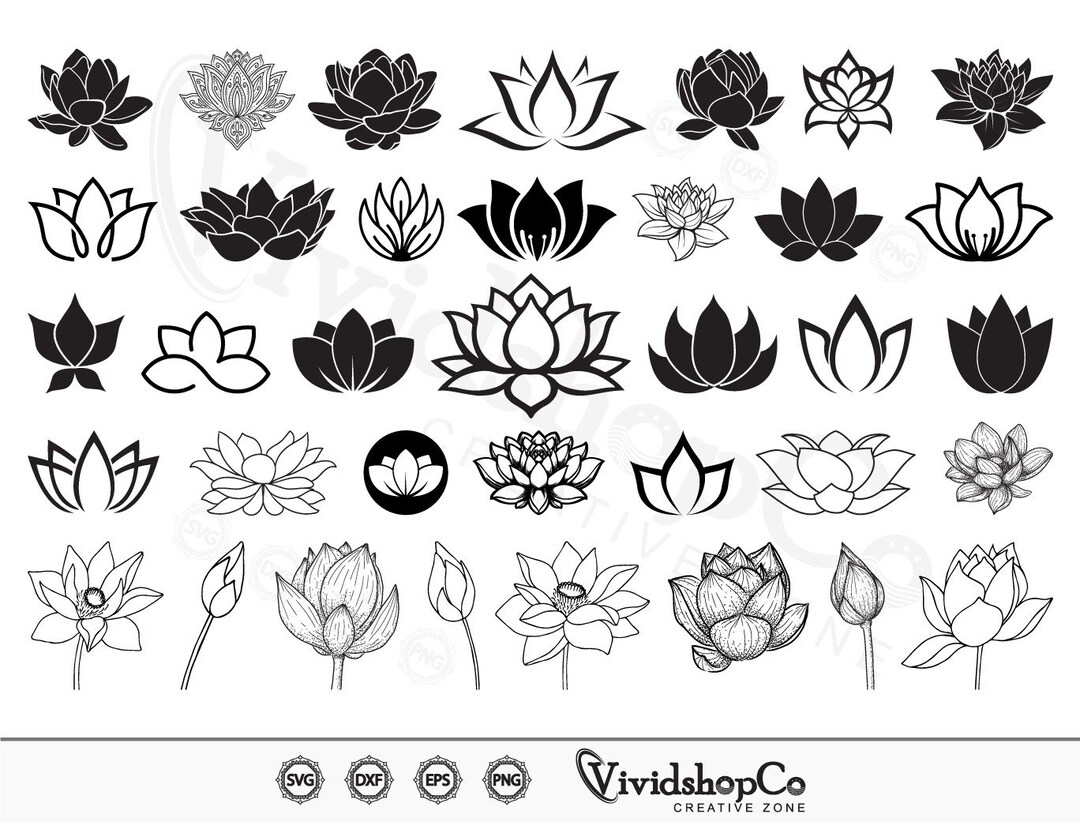 Lotus Flower SVG, Lotus Svg, Flower Svg, Hinduism Svg, Clipart, Cut ...