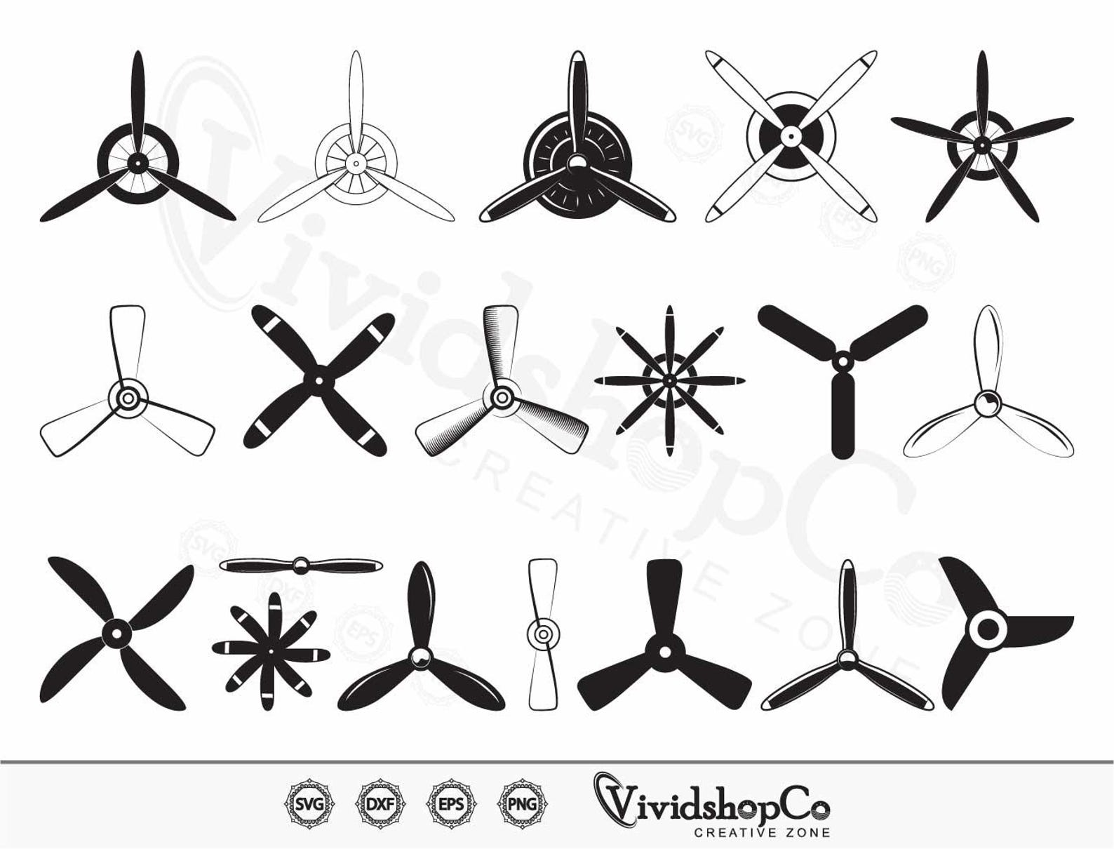 Aircraft Propeller SVG Propeller Svg, Airplane Svg, Flying Svg, Clipart ...