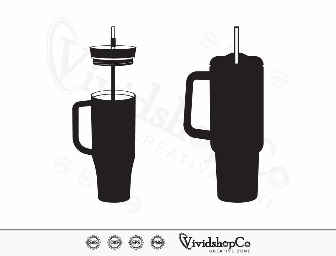 40 Oz Tumbler SVG, Stanley Cup Inspired, Quencher Cup Svg, Stanley Cup ...