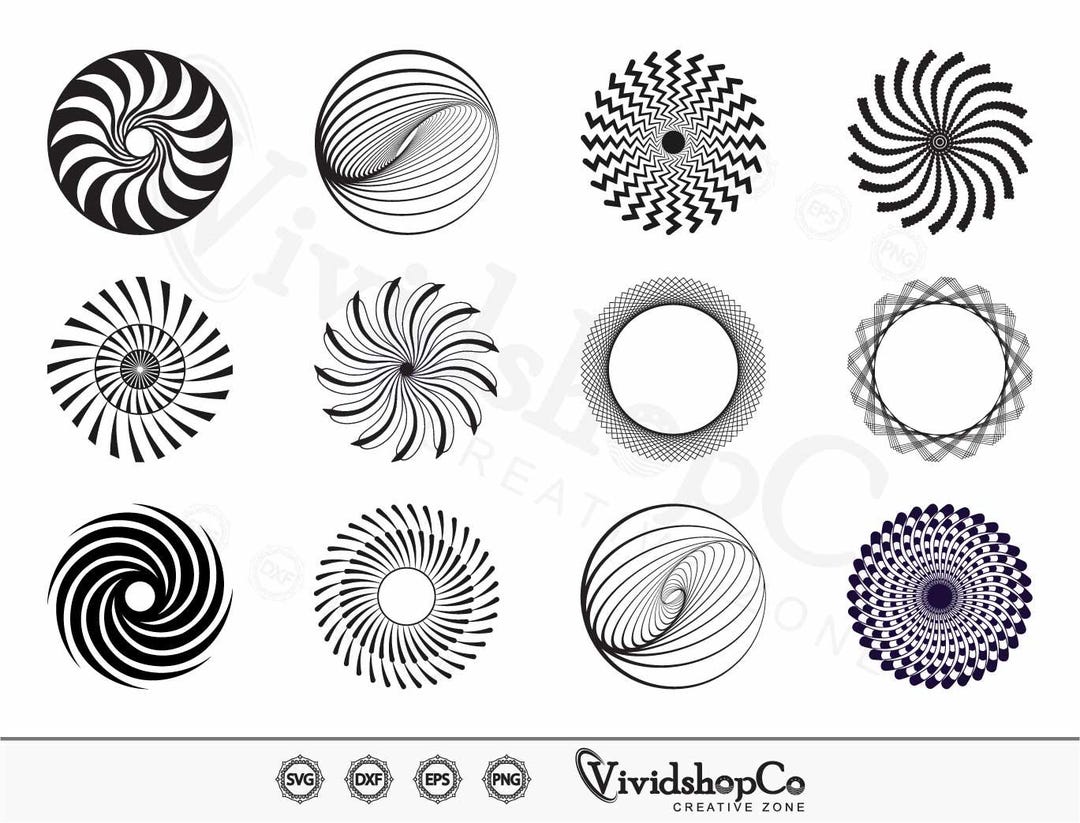 Spiral Circle SVG, Swirls Svg, Spirals Svg, Circle Svg, Clipart, Cut ...