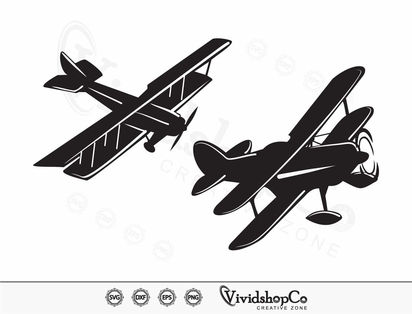 Biplane SVG, Fly Svg, Propeller Plane Svg, Aircraft Svg, Airplan Svg ...