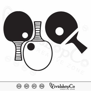 Ping Pong SVG, Ping Pong Paddle Svg, Table Tennis Racket Svg, Ping Pong ...