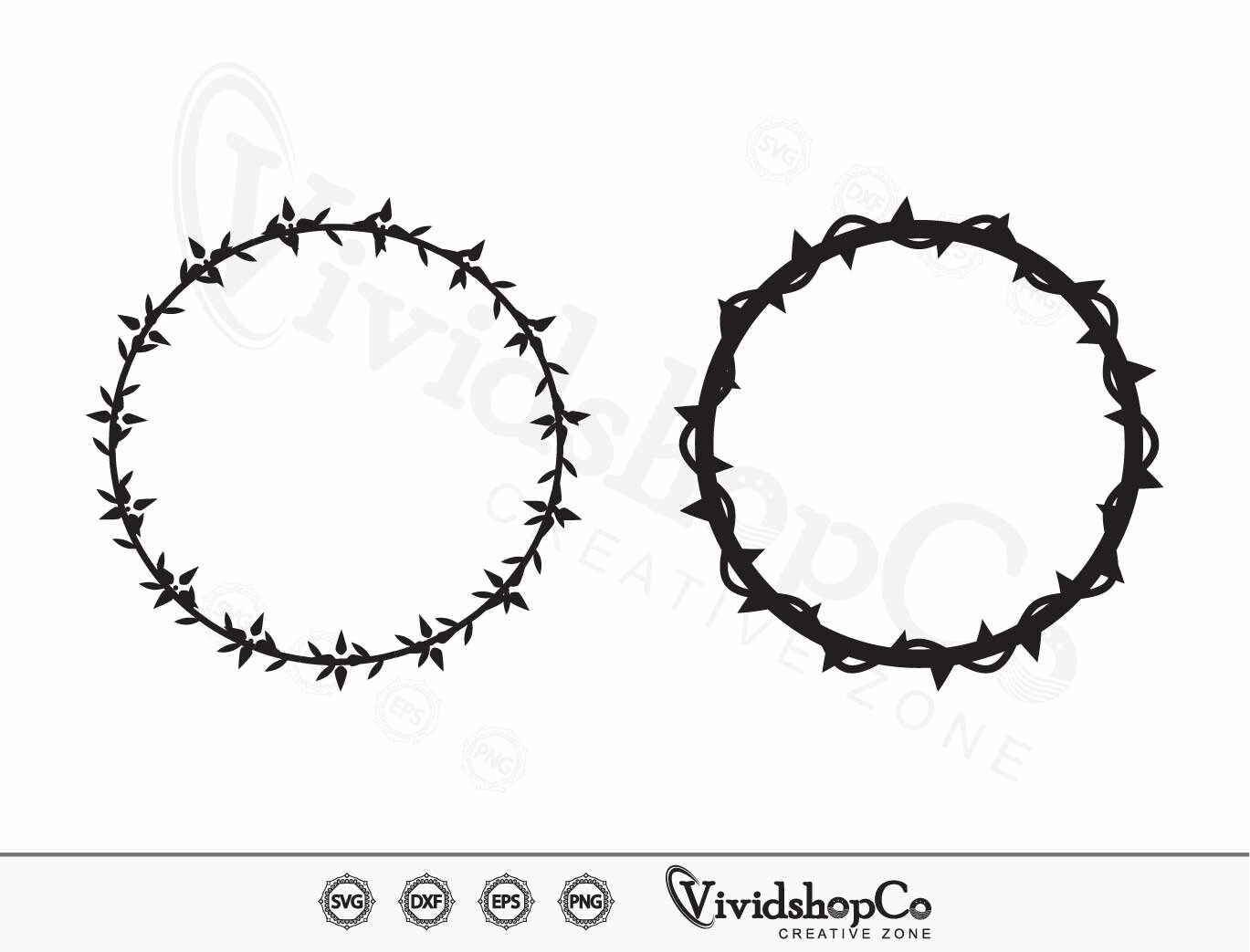 Crown Thorns SVG, Thorns Svg, Crown Thorns Vector, Silhouette, Cricut ...