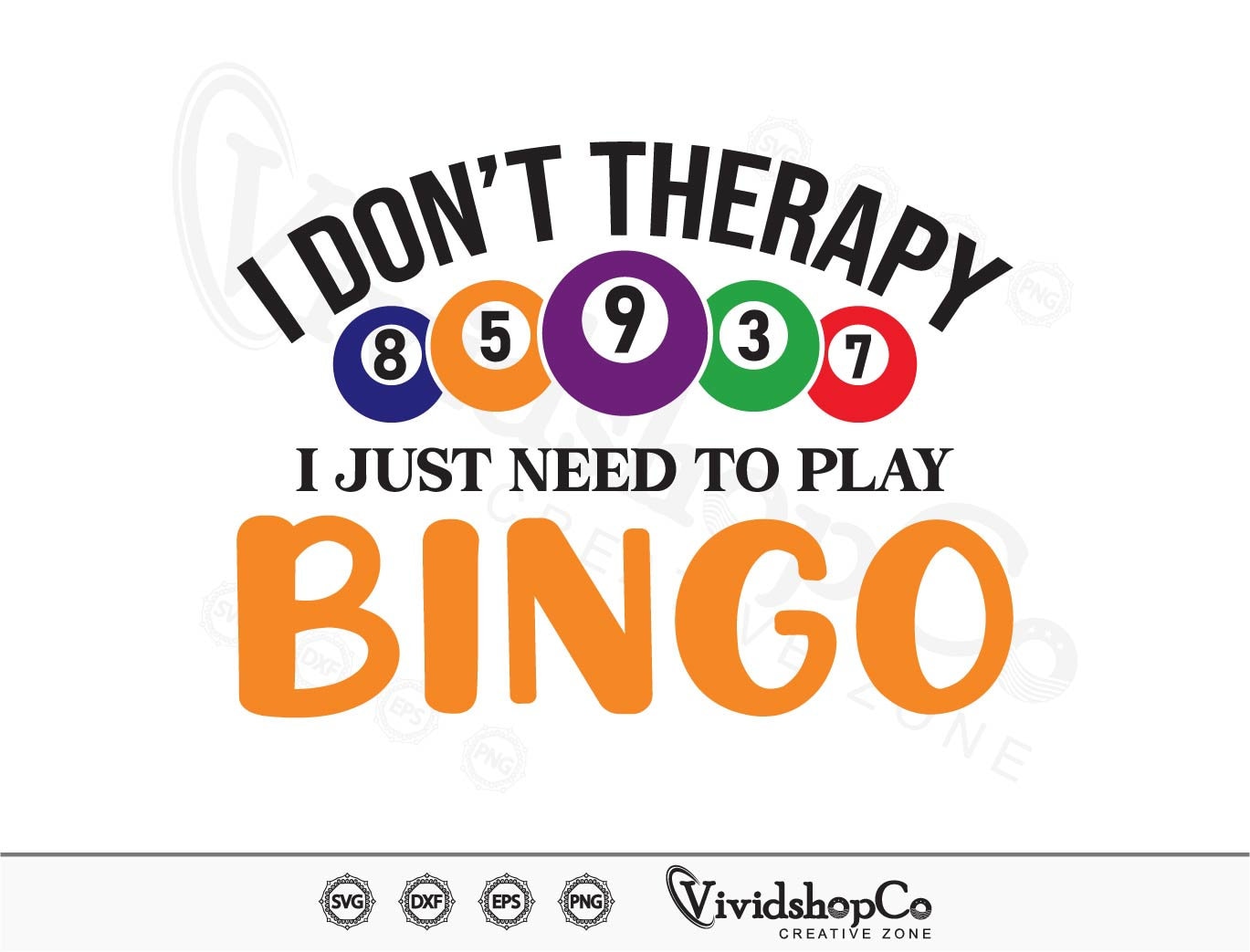 I Dont Therapy I Just Need to Play Bingo Svg Clipart Cut - Etsy Canada