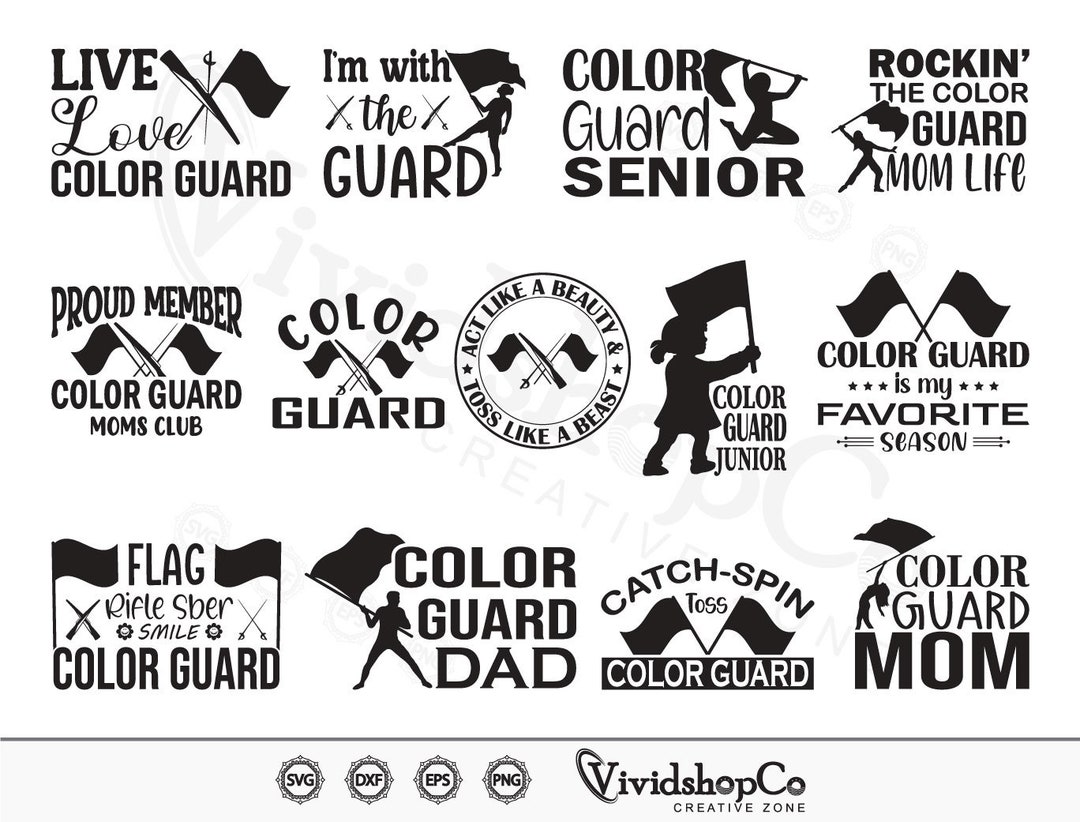 Color Guard Flags SVG, Color Guard Svg, Color Guard Mom Svg, Color ...
