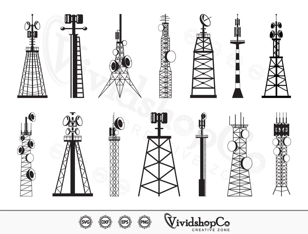 Antenna SVG, Tower Svg, Transmission Tower Svg, Wireless Tower Svg ...