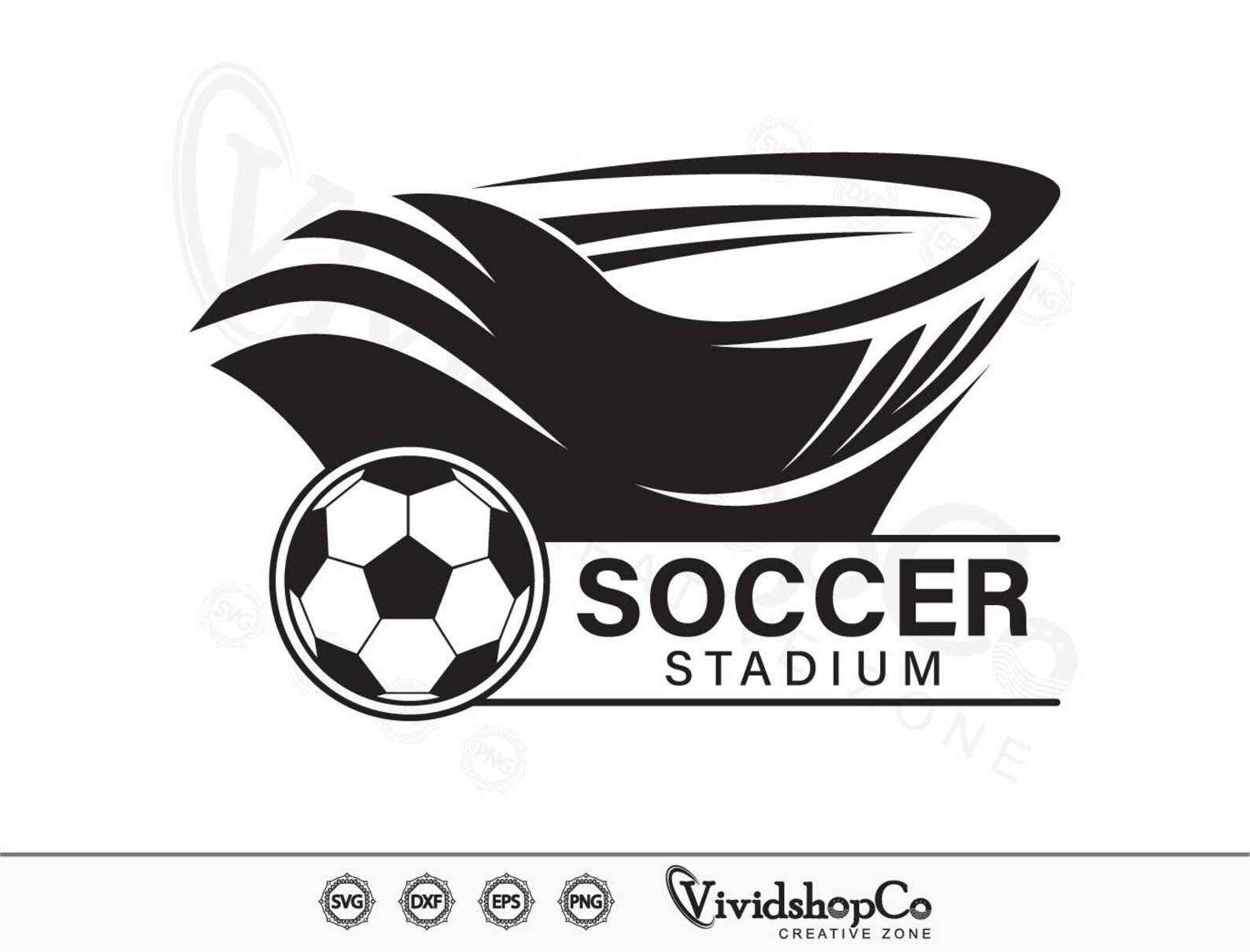 Soccer Stadium SVG, Stadium Svg, Clipart, Cut Files for Silhouette ...