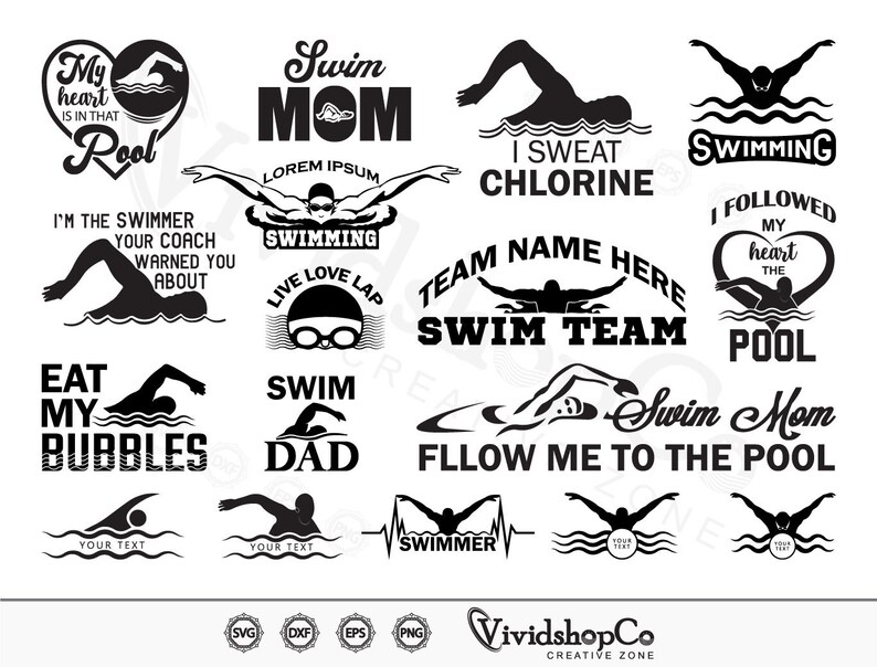 Swimmer Svg Swimming Svg Swim Svg Clipart Cut Files for - Etsy UK