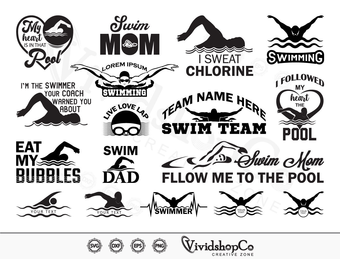 Swimmer Svg Swimming Svg Swim Svg Clipart Cut Files for - Etsy UK