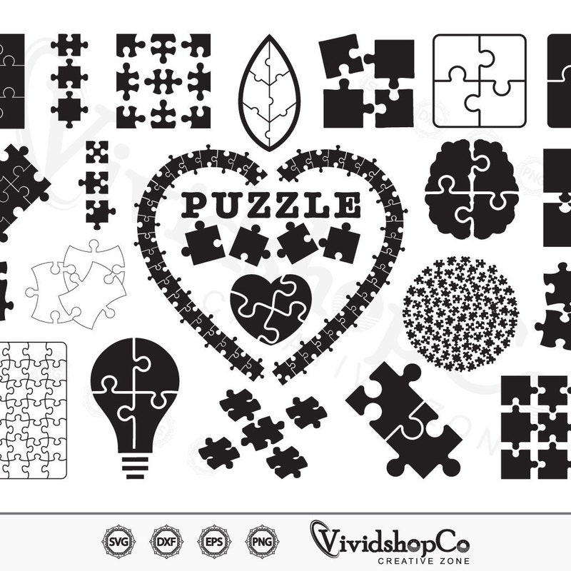 Jigsaw Puzzle Svg - Etsy