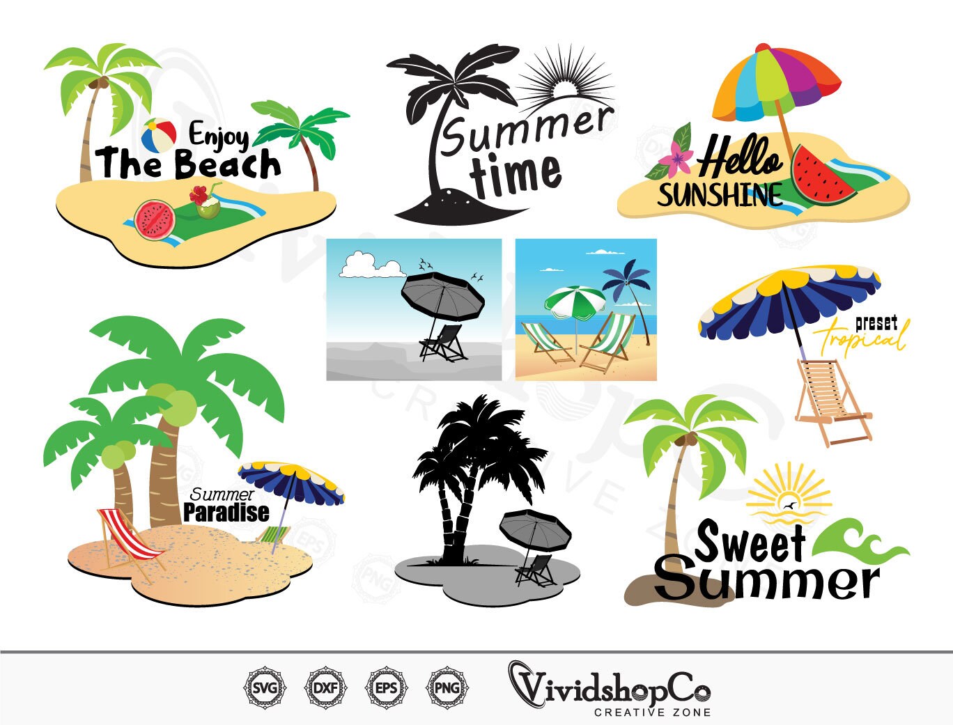 Beach Svg Sunset Beach Svg Summer Svg Clipart Cut Files - Etsy Ireland