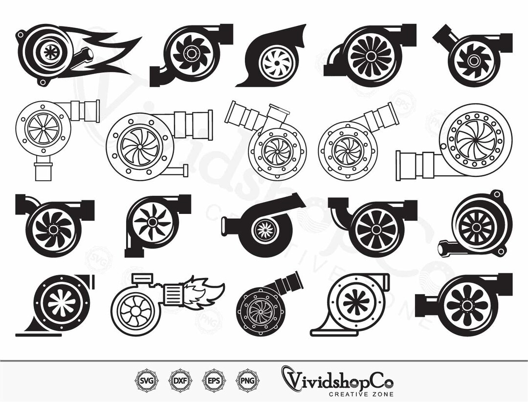Turbocharger SVG, Turbo Charger Svg, Turbo Svg, Car Turbocharger Svg ...