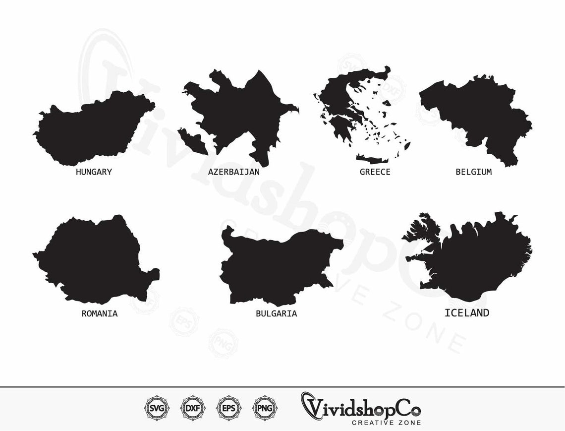 Countries Map Svg, World Map Svg, Map Svg, States Svg, Clipart, Cut ...