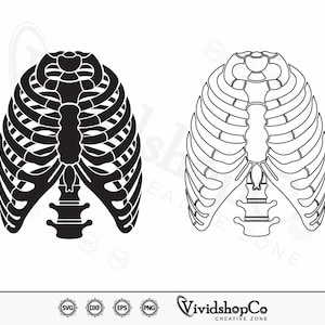 Rib Cage SVG, Skeleton Rib Cage Svg, Skeleton Svg, Human Ribs Svg ...