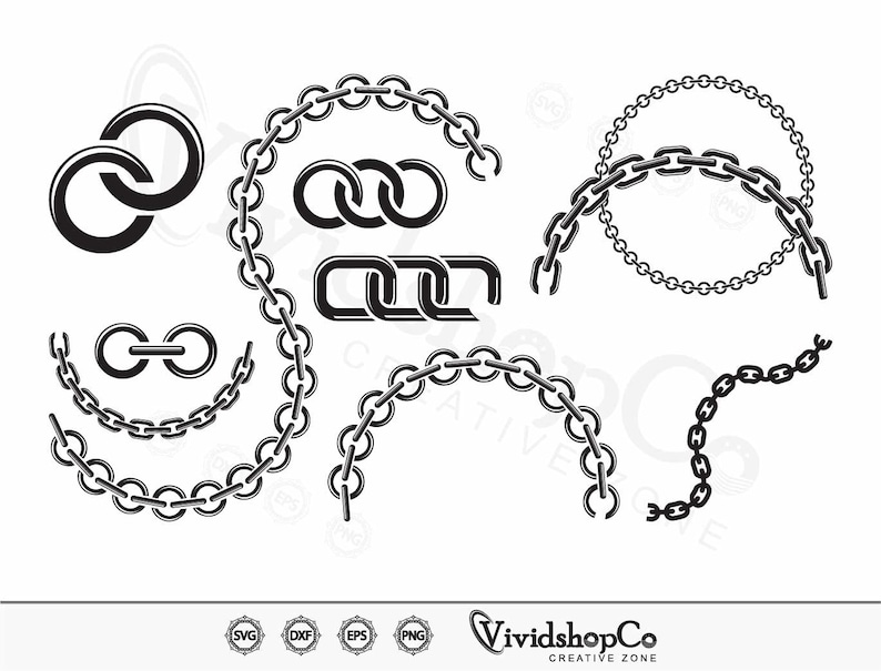 Chains SVG, Chain Link Svg, Breaking Chains Svg, Clipart, Cut Files for ...