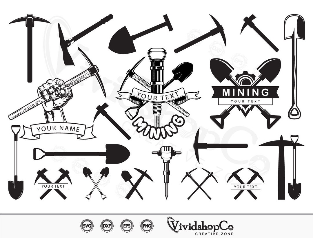 Miner Pickaxe SVG, Pickaxe Svg, Mining Svg, Pickaxe Split, Pickaxe ...