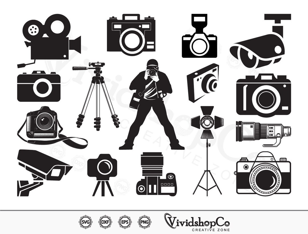 Kamera svg, Fotograf svg, Fotografie svg, Foto svg, Selfie svg, Tripod ...