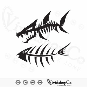 Fish Bone Svg, Fishbone Svg, Fish Svg, Fish Skull Svg, Clipart, Cut ...