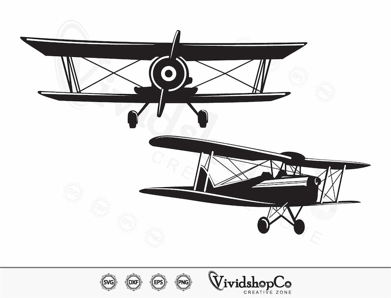 Biplane SVG, Fly Svg, Propeller Plane Svg, Aircraft Svg, Airplan Svg ...