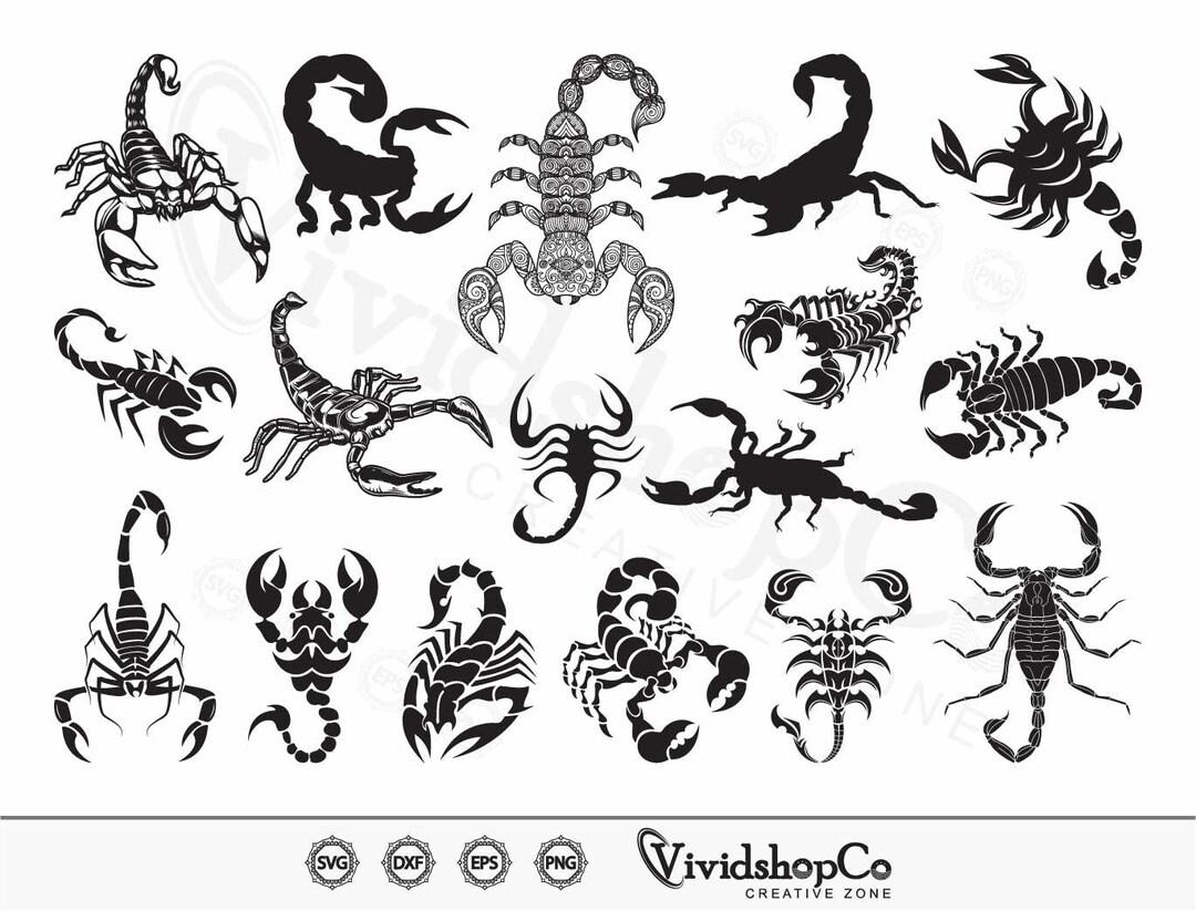 Scorpion SVG, Tribal Scorpion Svg, Clipart, Cut Files for Silhouette ...
