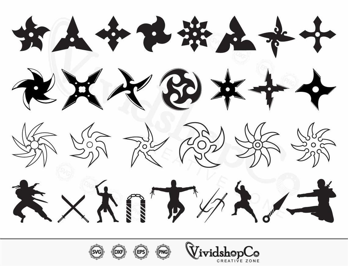 Ninja Stars Svg, Throwing Star Svg, Ninja Svg, Karate Svg, Vector ...