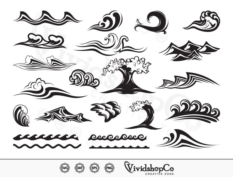 Waves Svg Wave Svg Beach Svg Ocean Svg Water Svg Wave - Etsy