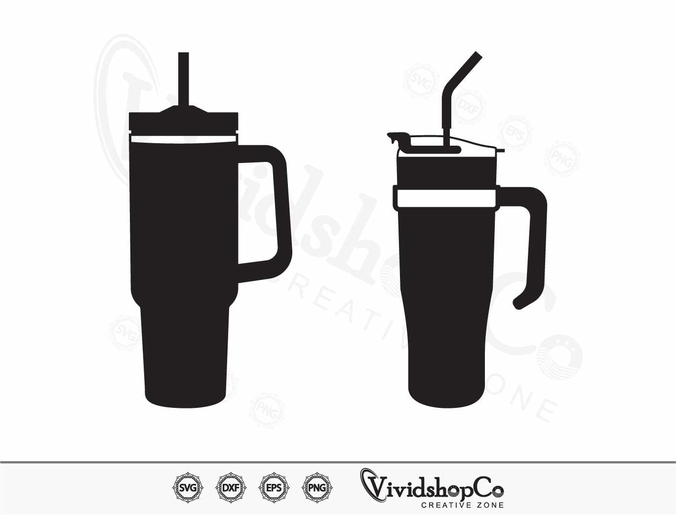 40 Oz Tumbler SVG, Stanley Cup Inspired, Quencher Cup Svg, Stanley Cup ...