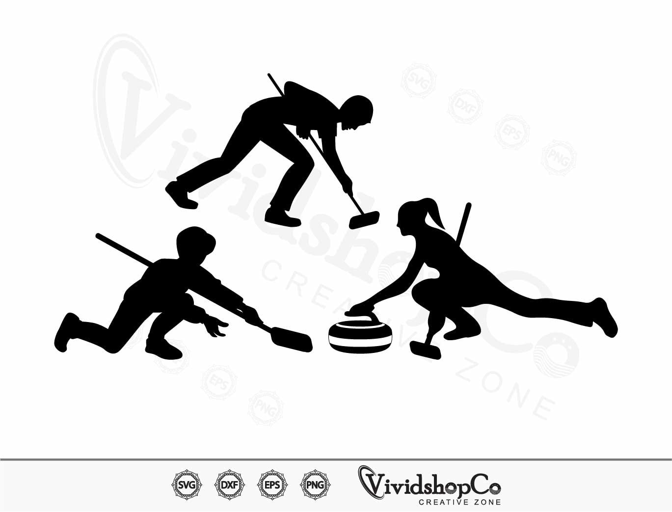 Curling SVG Curler Svg Curling Rock Svg Curling Broom Svg - Etsy Canada