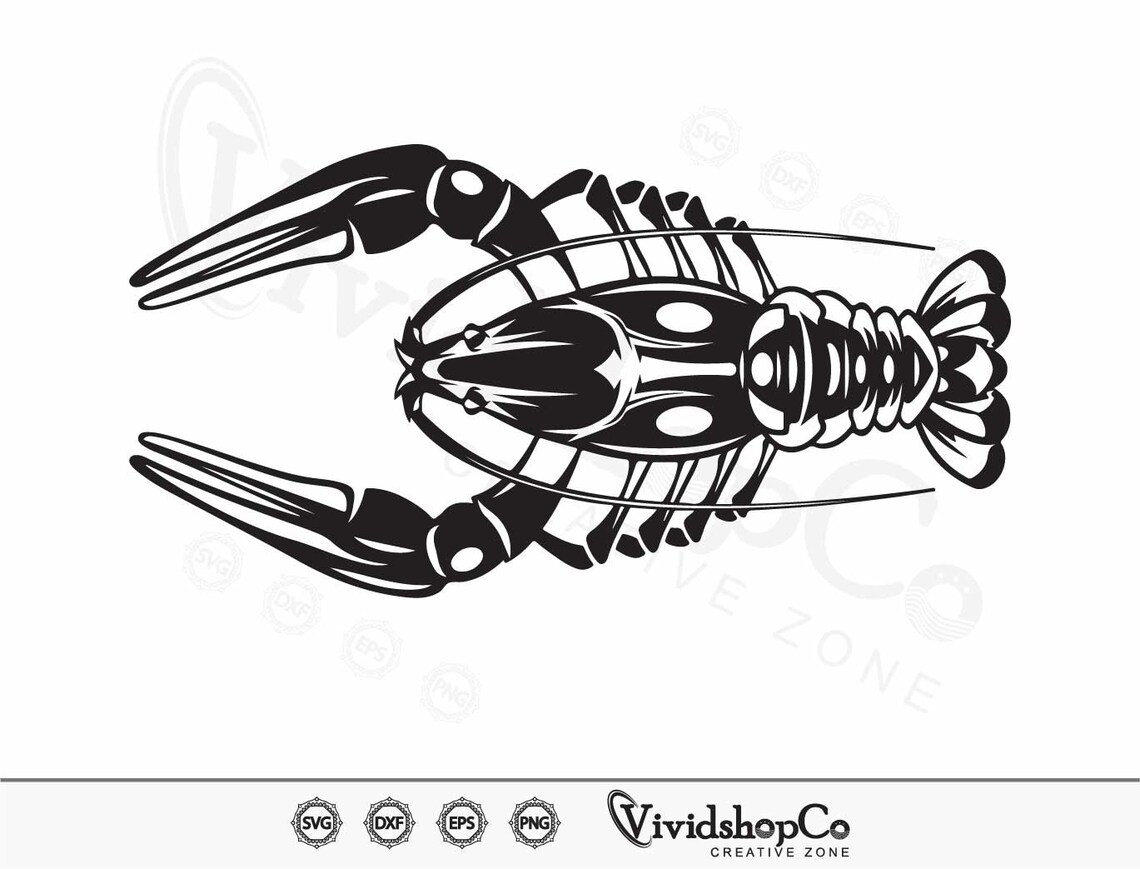 Crawfish Svg, Clipart, Cut Files for Silhouette, Files for Cricut ...