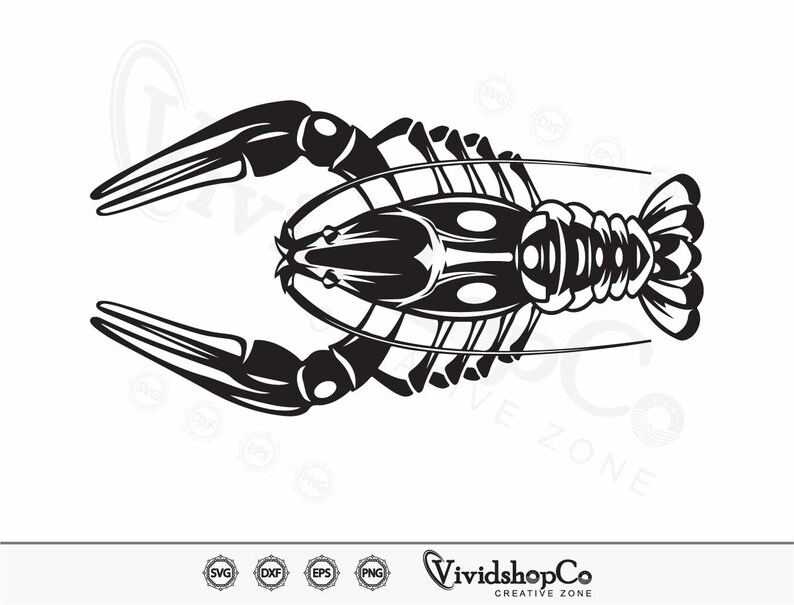 Crawfish Svg Clipart Cut Files for Silhouette Files for - Etsy