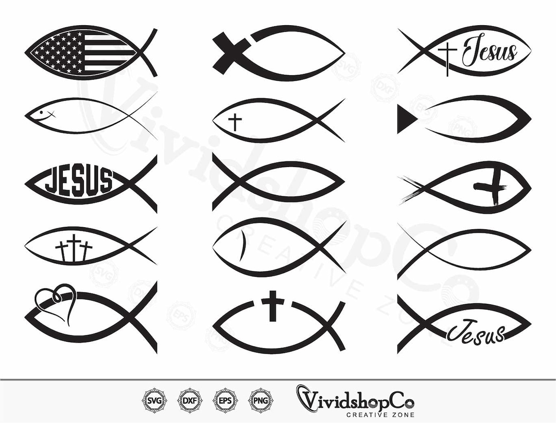Christian Fish SVG, USA Christian Fish, Jesus Fish Svg, Christian Svg ...