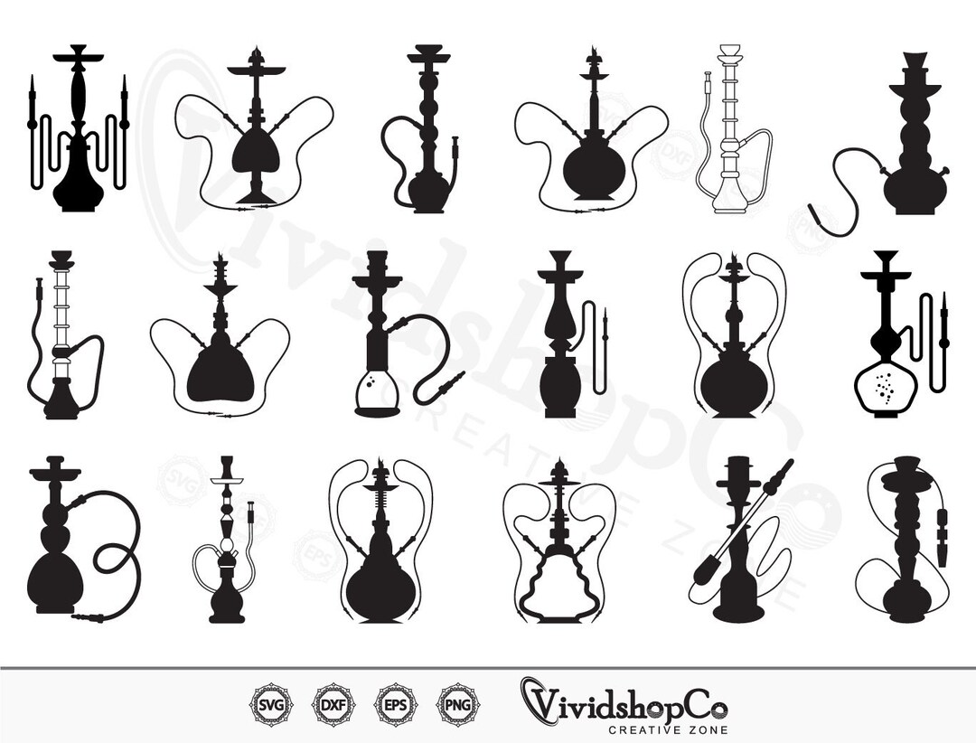 Hookah SVG, Hookah Pipe Svg, Smoking Svg, Shisha Svg, Clipart, Cut ...