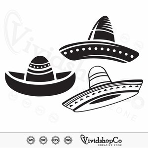 Sombrero SVG, Sombrero Vector, Maxican Fiesta Sombrero, Maxican Hat Svg ...