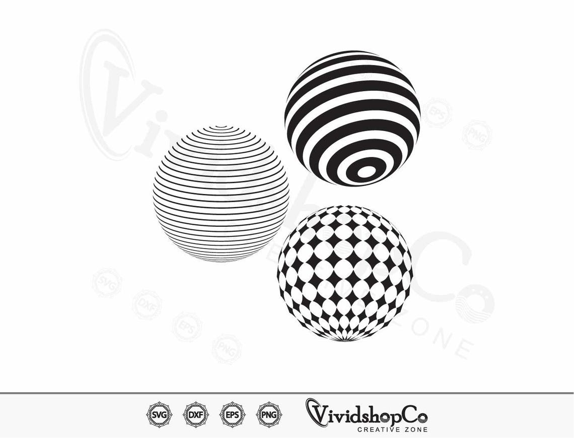 Spheres SVG, Globe Grid Svg, Clipart, Cut Files for Silhouette, Files ...