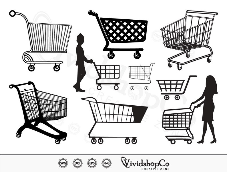 Shopping Cart SVG Bundle Shopping Cart SVG Shopping Cart - Etsy