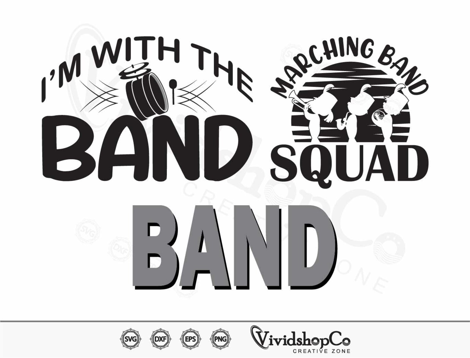 Marching Band Svg, Band Svg, Marching Svg, Clipart, Cut Files for ...