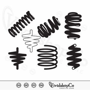Coiled Spring SVG, Coiled Svg, Springs Svg, Metal Spring Svg, Clipart ...