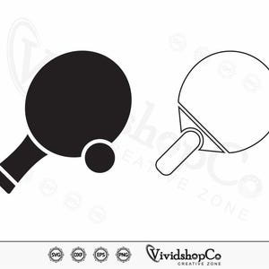 Ping Pong SVG, Ping Pong Paddle Svg, Table Tennis Racket Svg, Ping Pong ...