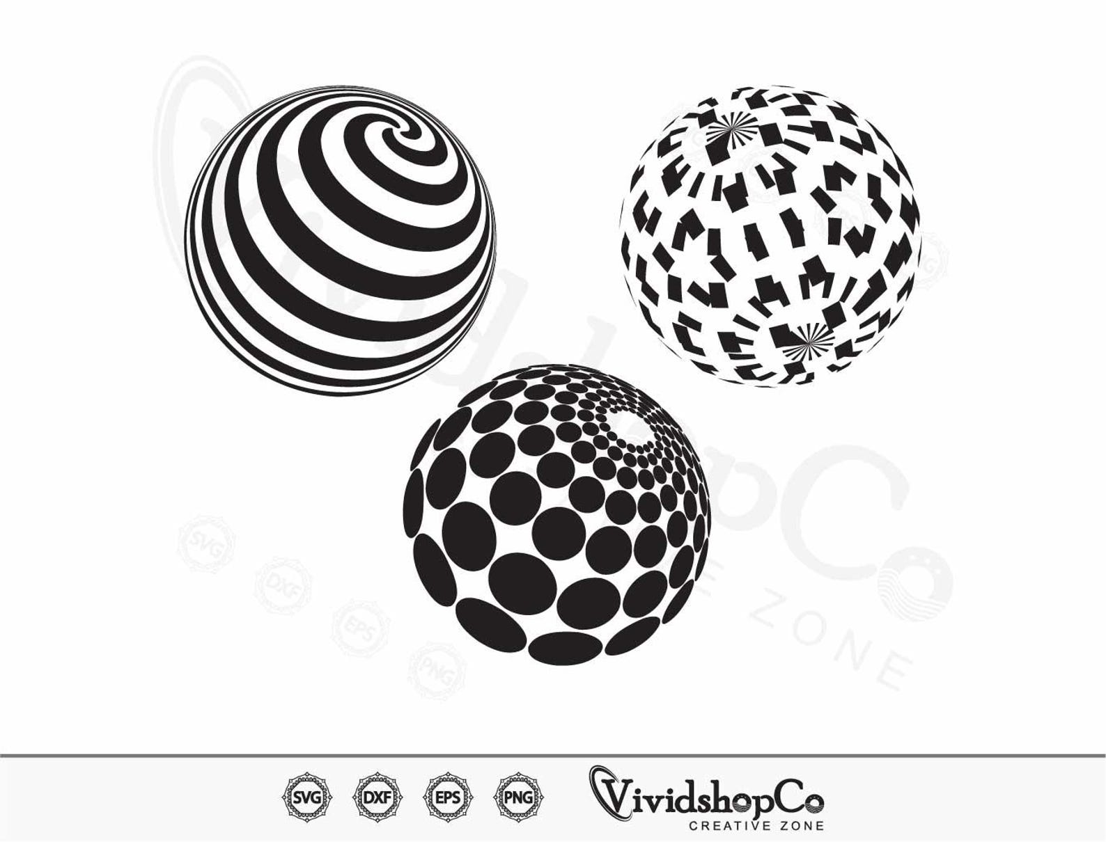 Spheres SVG, Globe Grid Svg, Clipart, Cut Files for Silhouette, Files ...