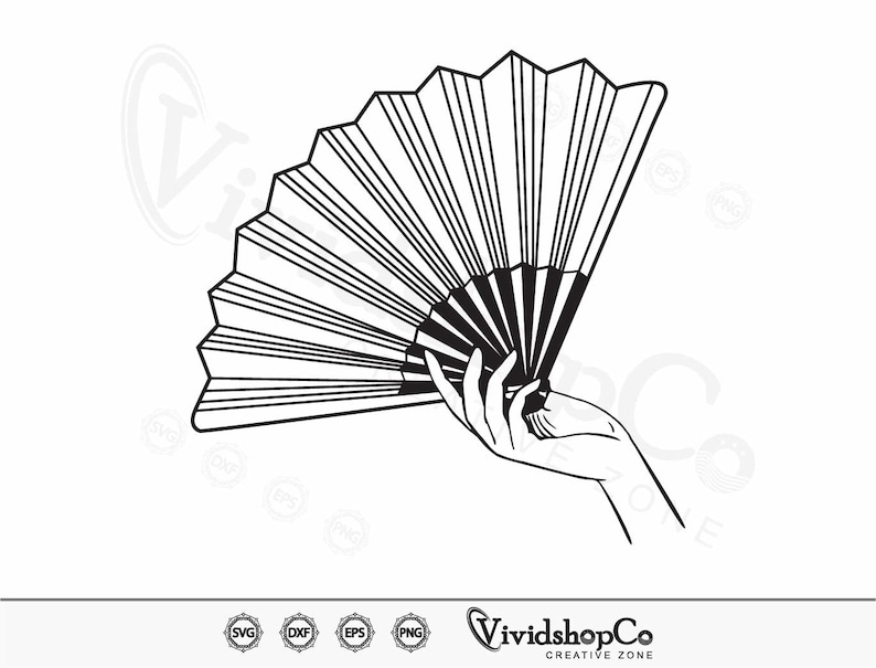 Hand Fan Svg, Japanese Fan Svg, Folding Hand Fan Svg, Spanish Fan Svg ...