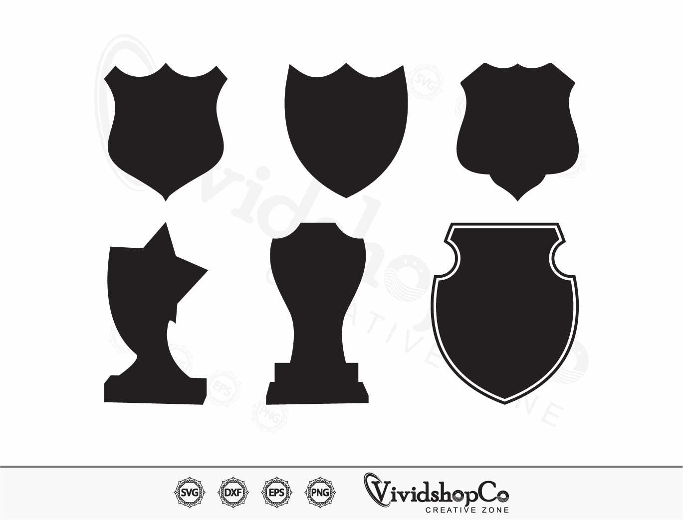 Shield SVG, Badge Svg, Clipart, Cut Files for Silhouette, Files for ...